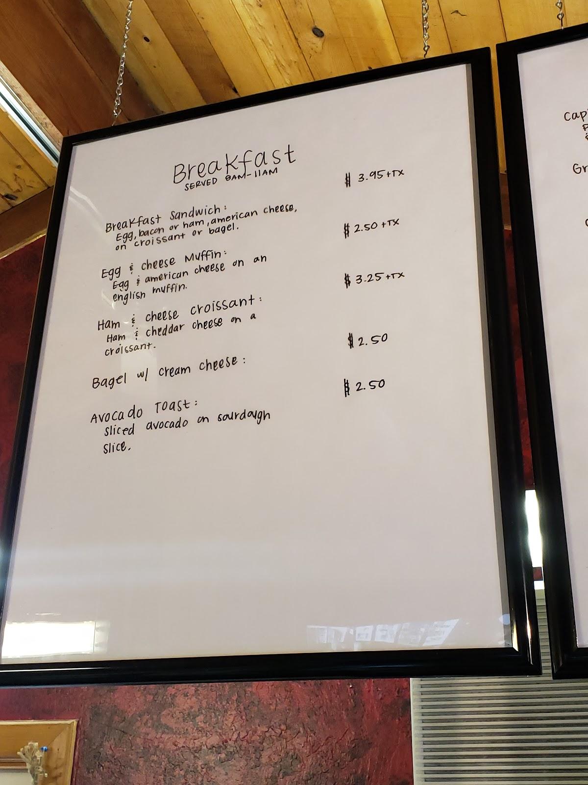 Menu at Karkar’s Deli restaurant, Willits