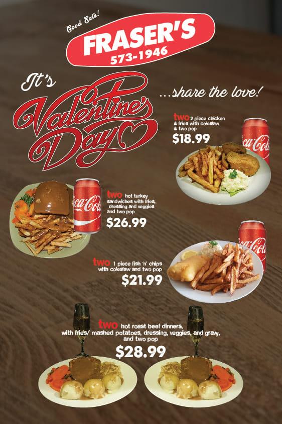 Menu at Fraser's Restaurant, Bay Roberts