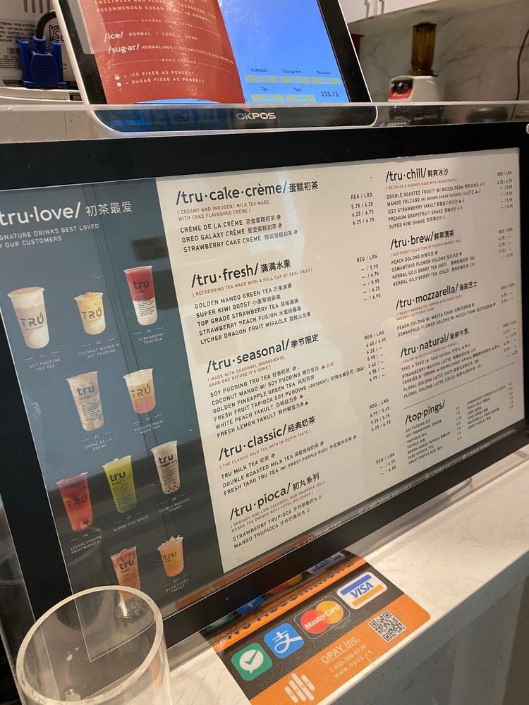 Menu at Tru Tea, Toronto, 164-4750 Yonge St
