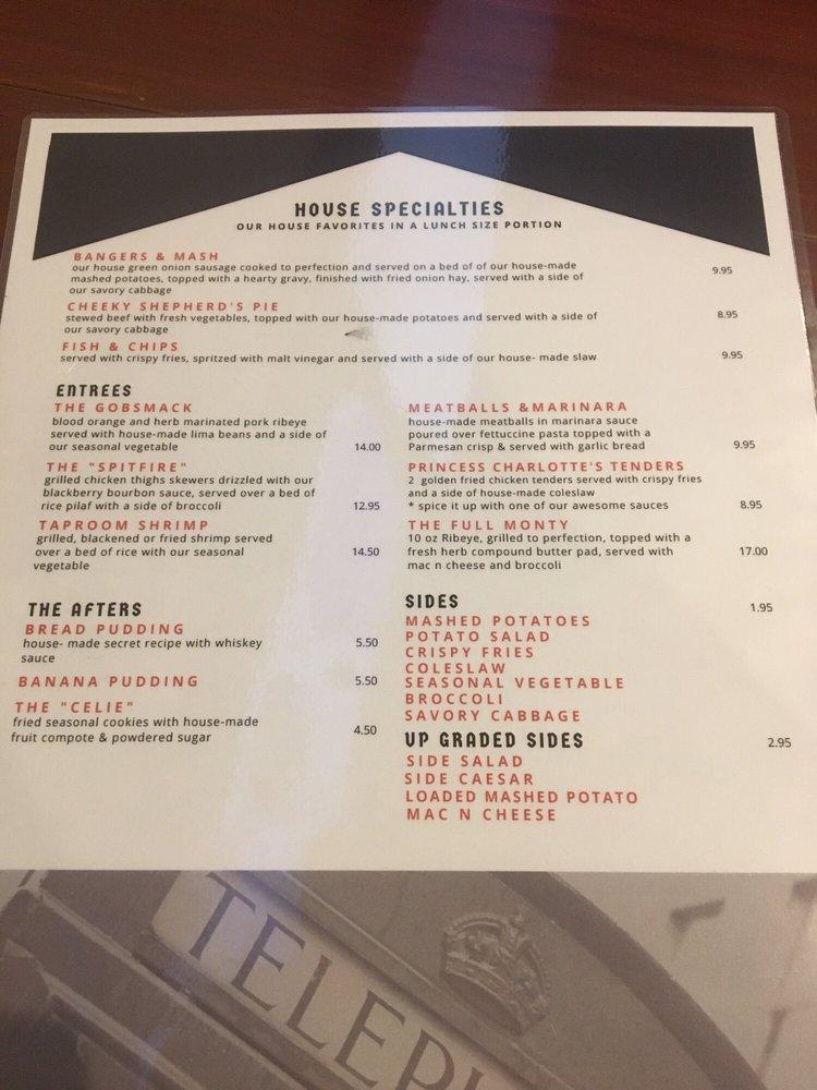Menu at Calvert's in the Heights pub & bar, Pensacola