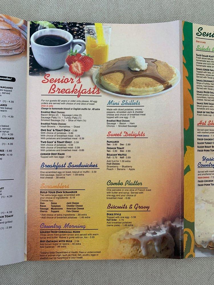 Menu at Frittatas Restaurant, Kokomo