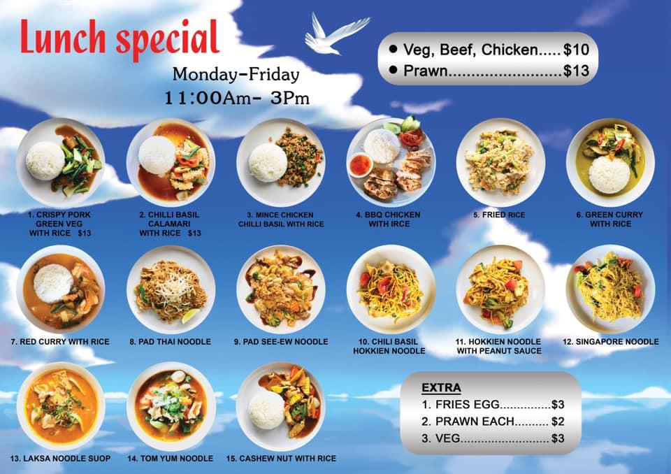Menu at Good Day Thai restaurant, Worrigee
