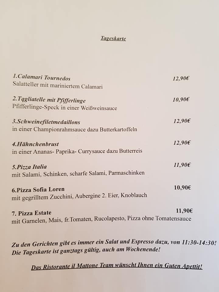 Speisekarte von Ristorante Il Mattone restaurant, Meckenheim