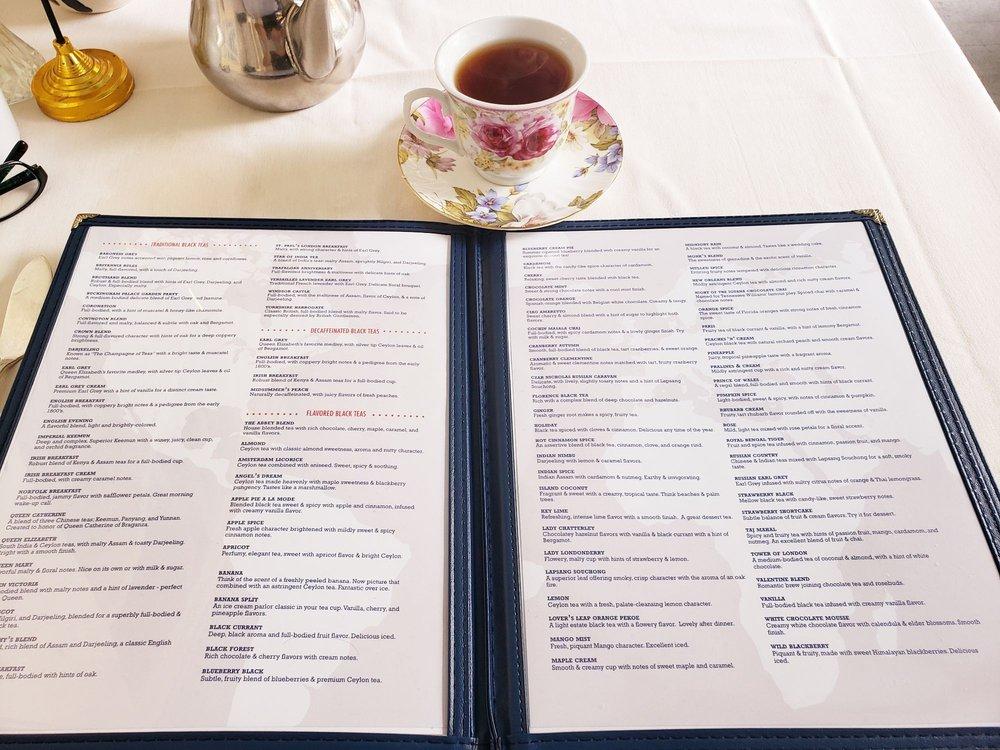 Menu at The English Tea Room & Eatery restaurant, Covington