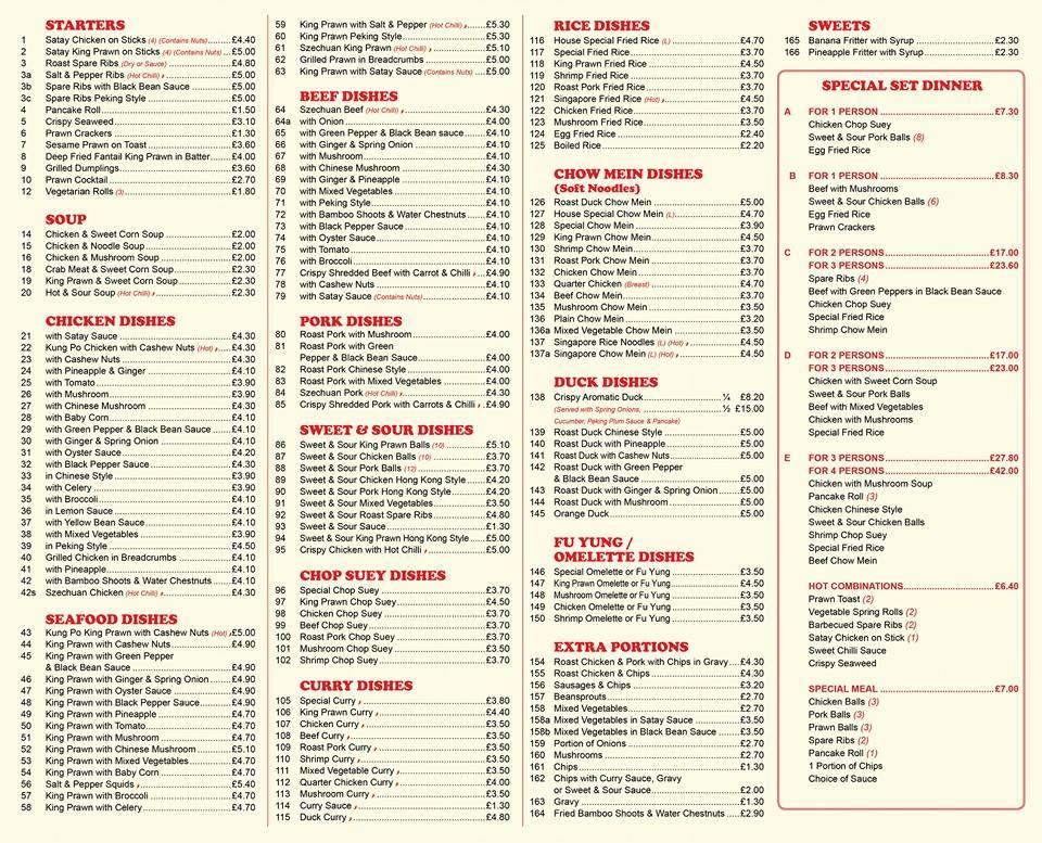 Menu at Windy Hill fast food, Hythe