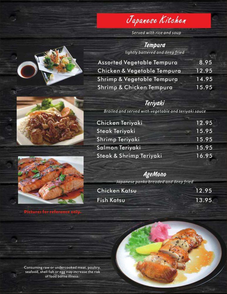 Menu at Blue Moon Asian Cuisine & Sushi Bar, Elko