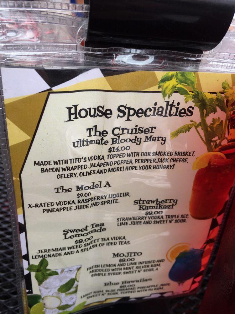 Menu at Cruiser's Route 66 Cafe, Williams