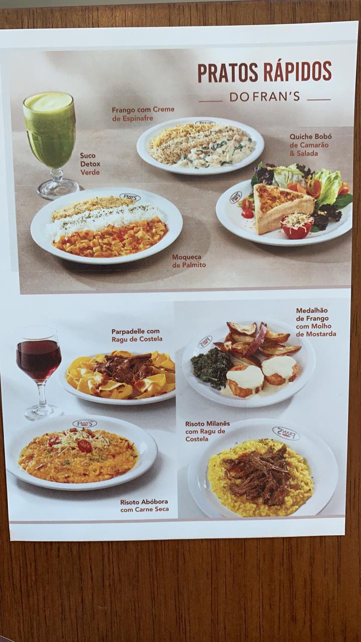 Menu em Fran's Café Shopping Parque da Cidade, São Paulo