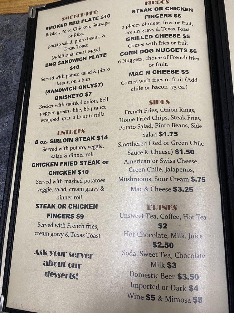 Menu at Alto Cafe, Alto, 810 NM-48