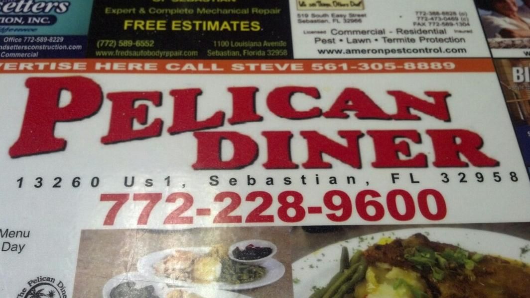 Pelican Diner, 100 Brush Foot Dr in Sebastian - Restaurant menu and reviews