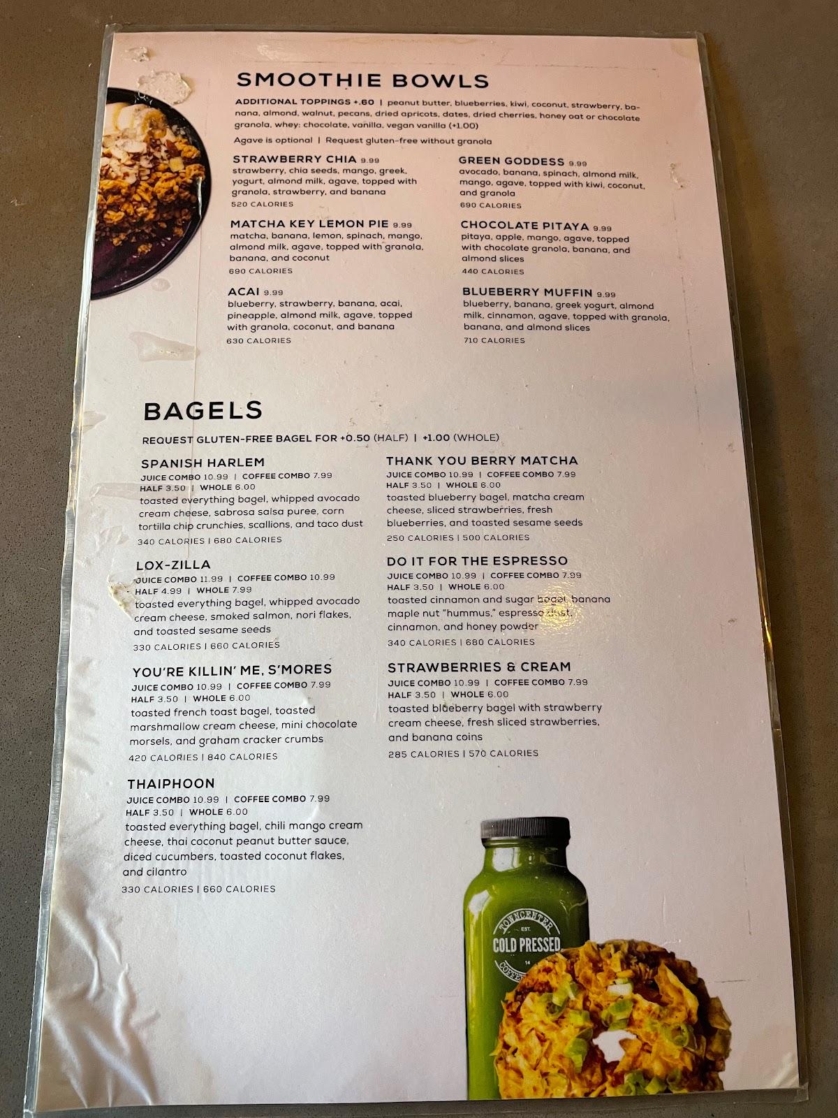 Menu at Town Center Cold Pressed - Ghent pub & bar, Norfolk, Colley Ave