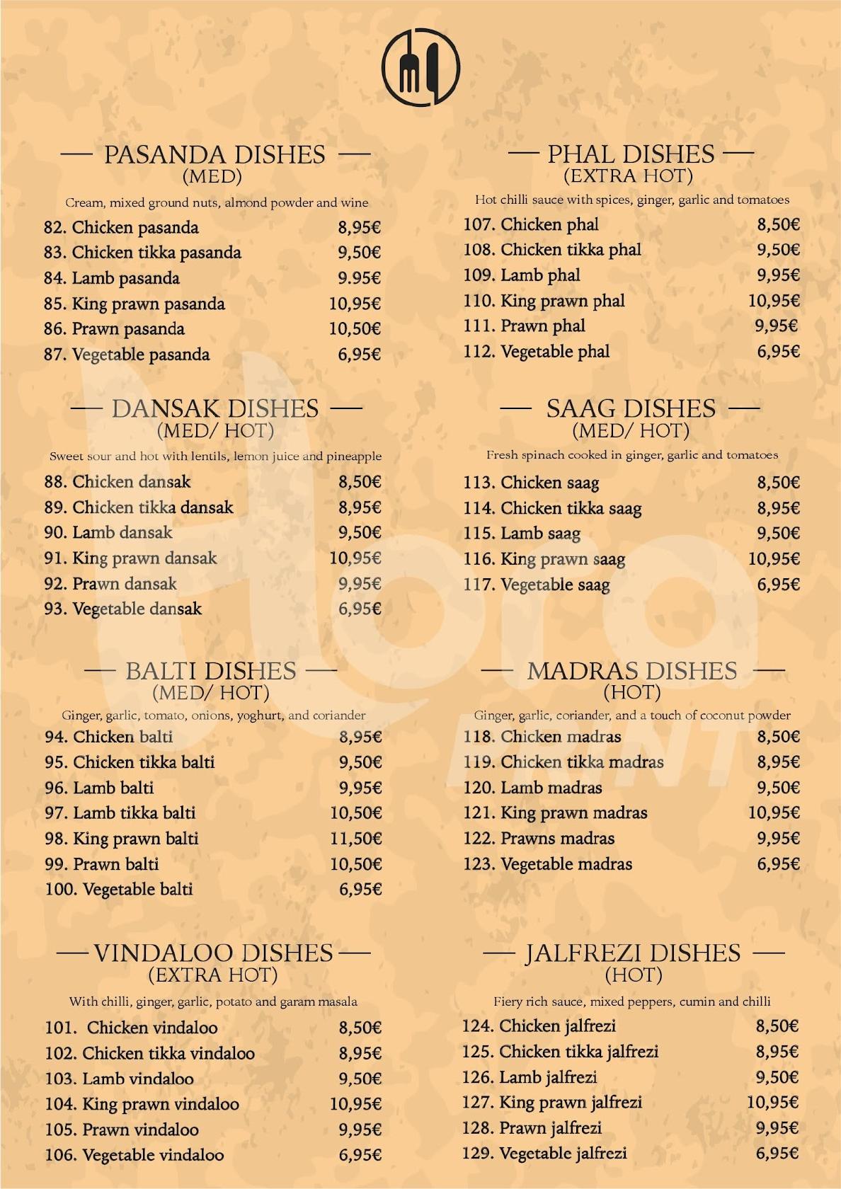 Menu at The Dining Room restaurant, Villamartín
