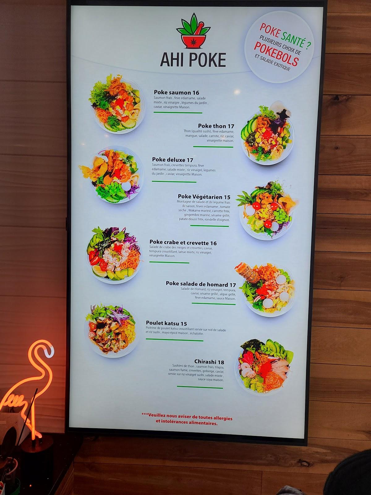 Menu au Ahi Poke Beaubien restaurant, Montréal, 777 Rue Beaubien E