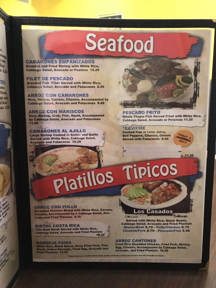 Menu at Arcadia Restaurant, Lincolnton