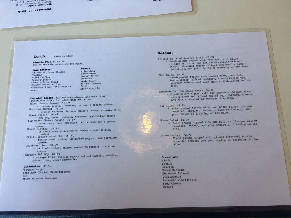 Menu at Brandon's Kitchen restaurant, Hampton, Commander Shepard Boulevard