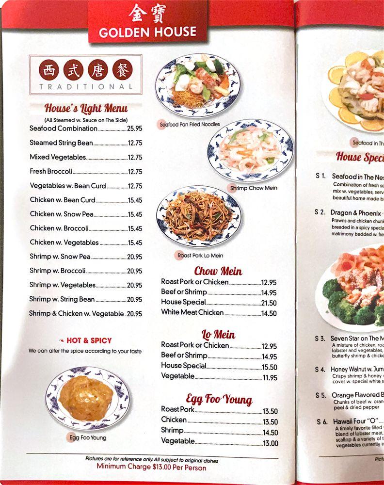 Menu at Golden House restaurant, Jefferson Valley-Yorktown