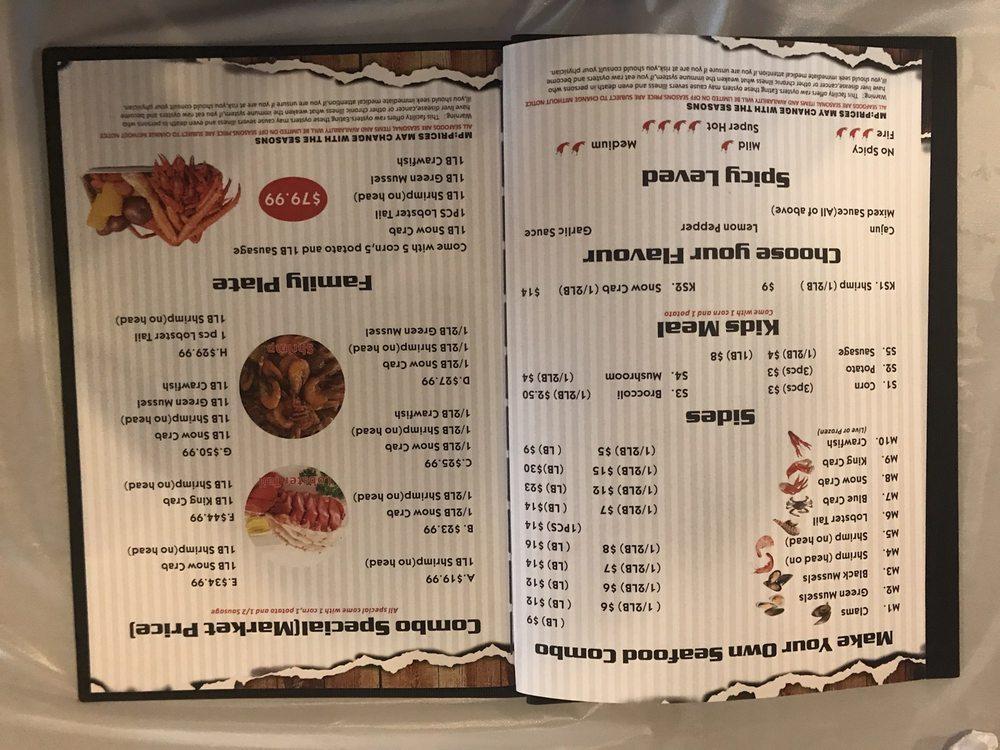 Menu at Craving Crab restaurant, Tulsa