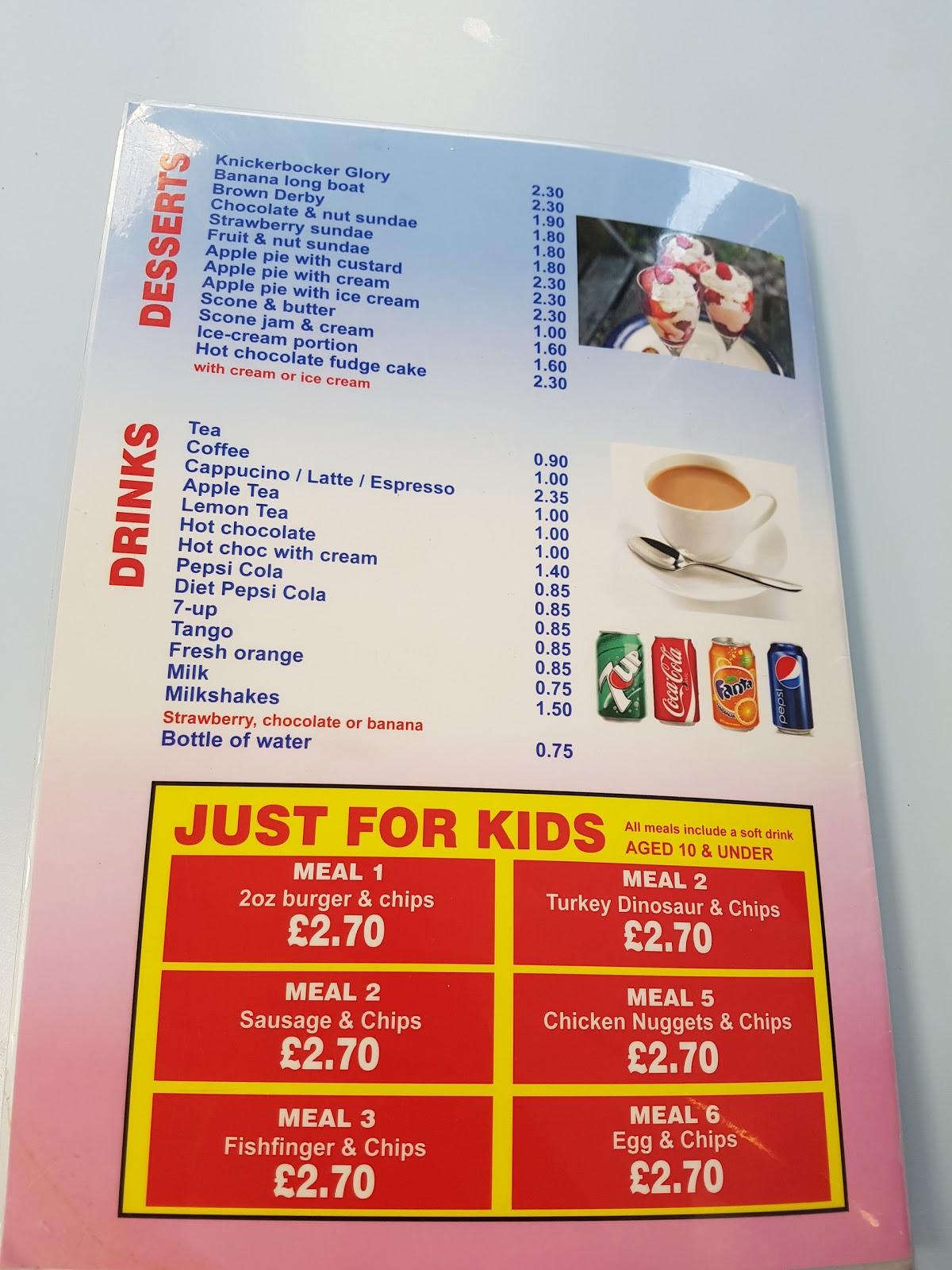 Menu at Blue Café cafe, Bolton