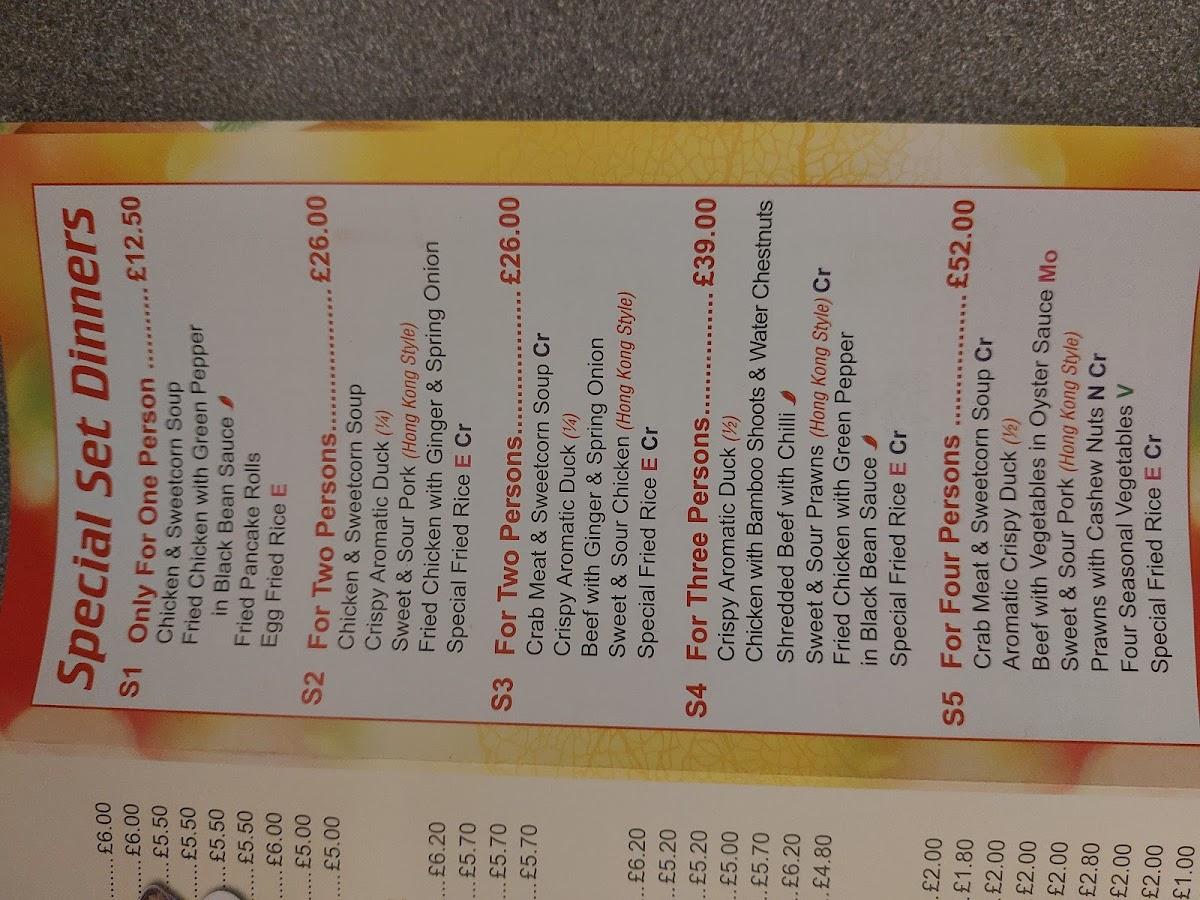 Menu at Golden Inn Chinese Takeaway fast food, Downton