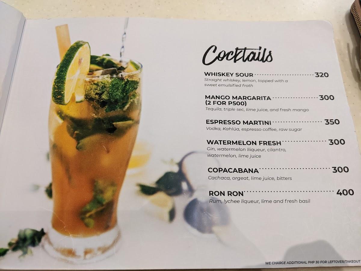Menu at Shaka Cafe, Pasay