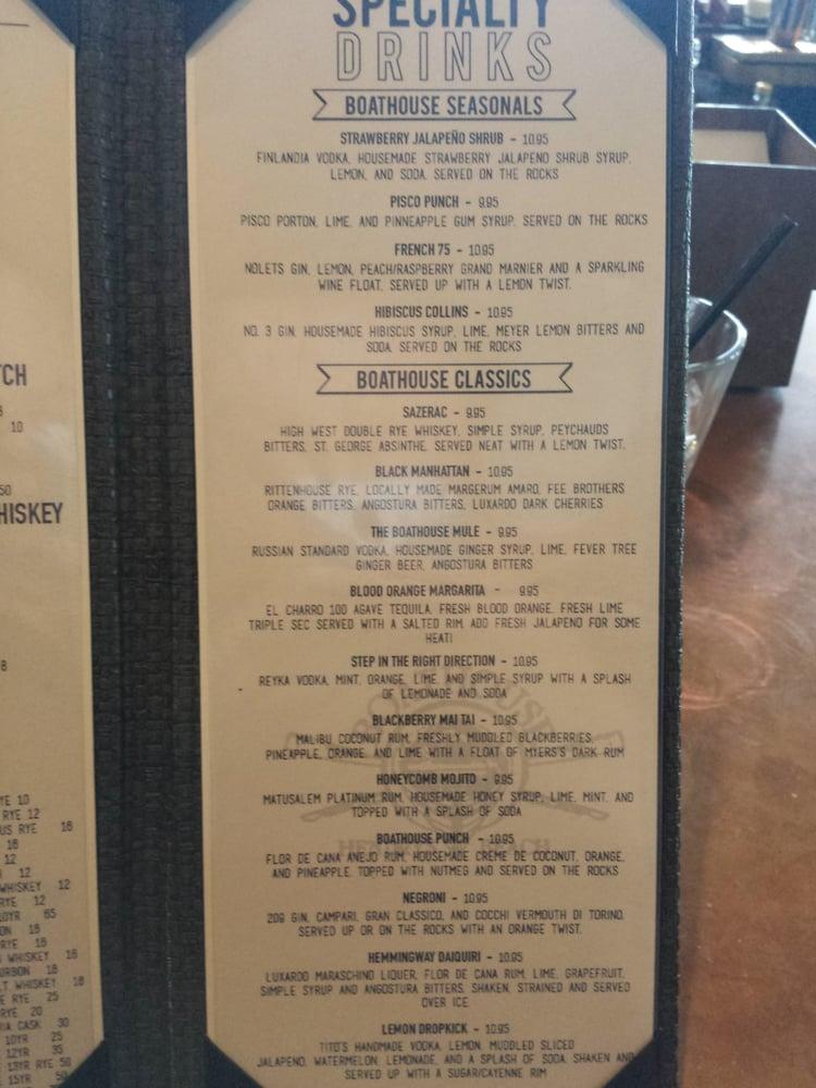 Menu at Boathouse at Hendry's Beach restaurant, Santa Barbara