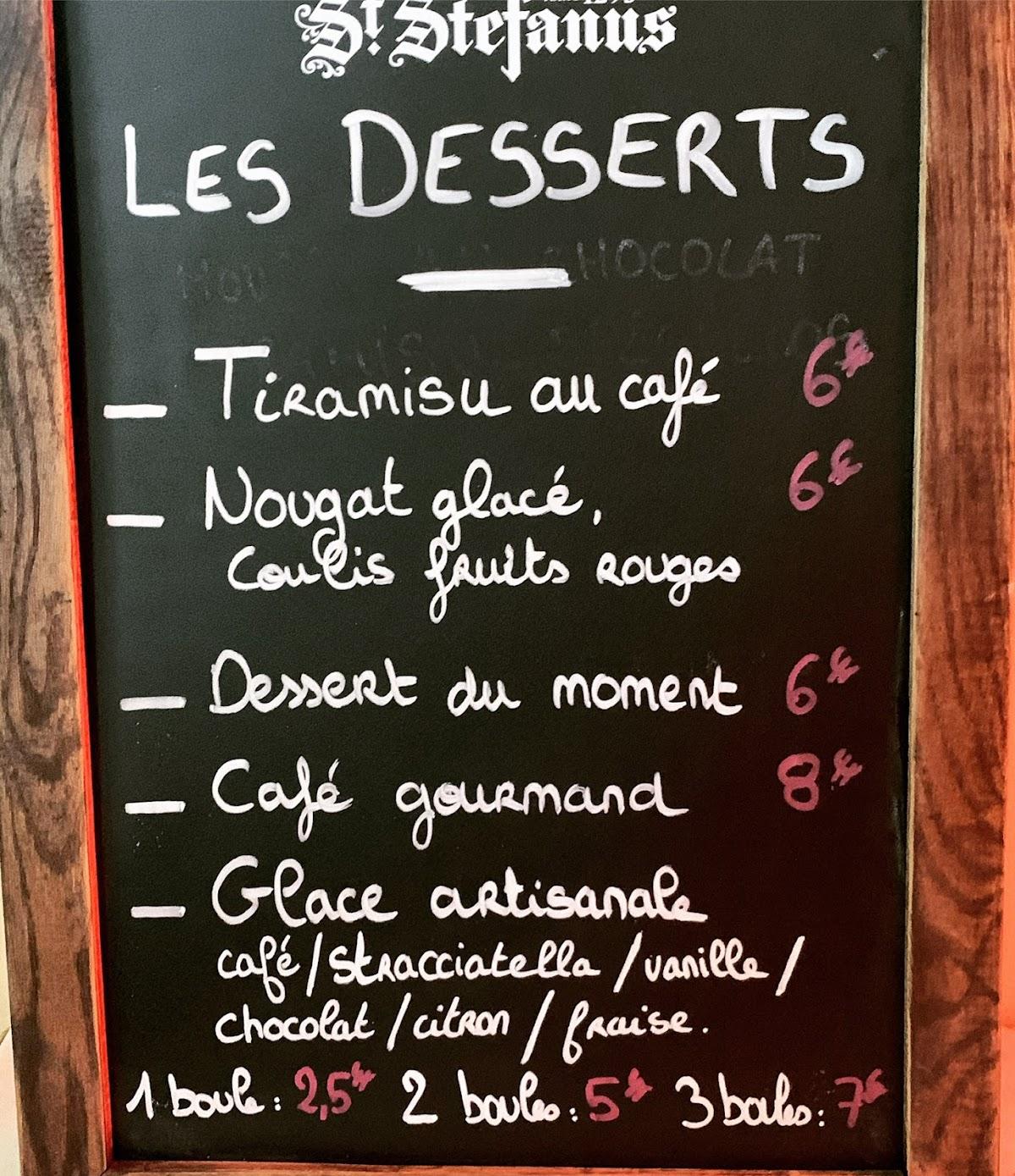 Menu at Café de la Cloche, Lyon