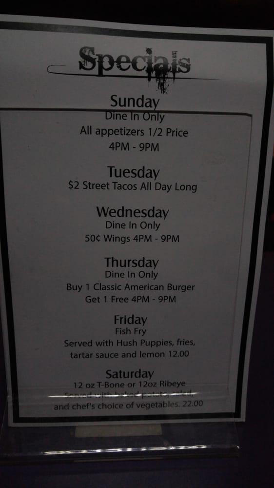Menu at Roman's Oasis pub & bar, Goodyear