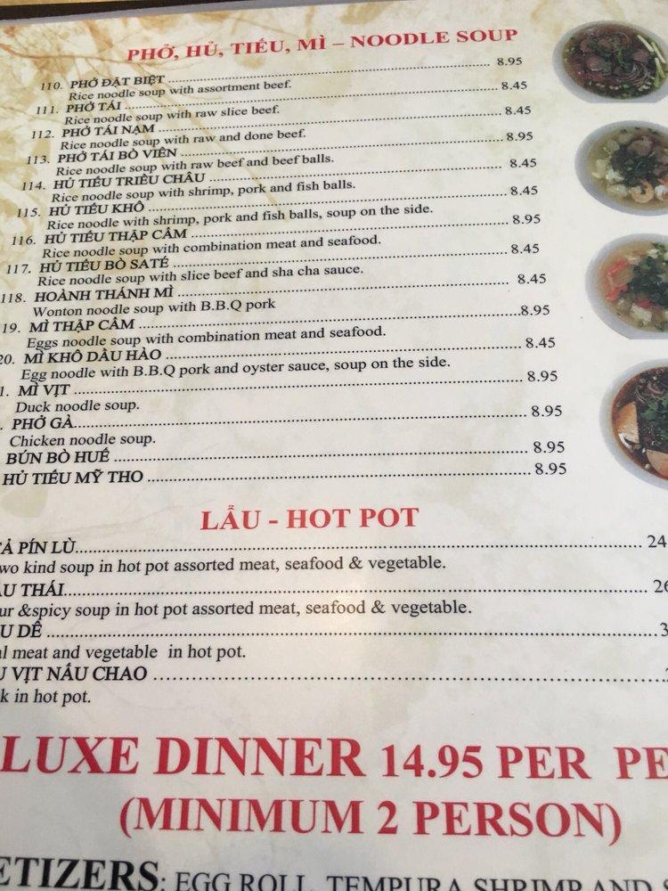 Menu at A Dong Vietnamese & Chinese Restaurant @Forum, Selma, Agora Pkwy