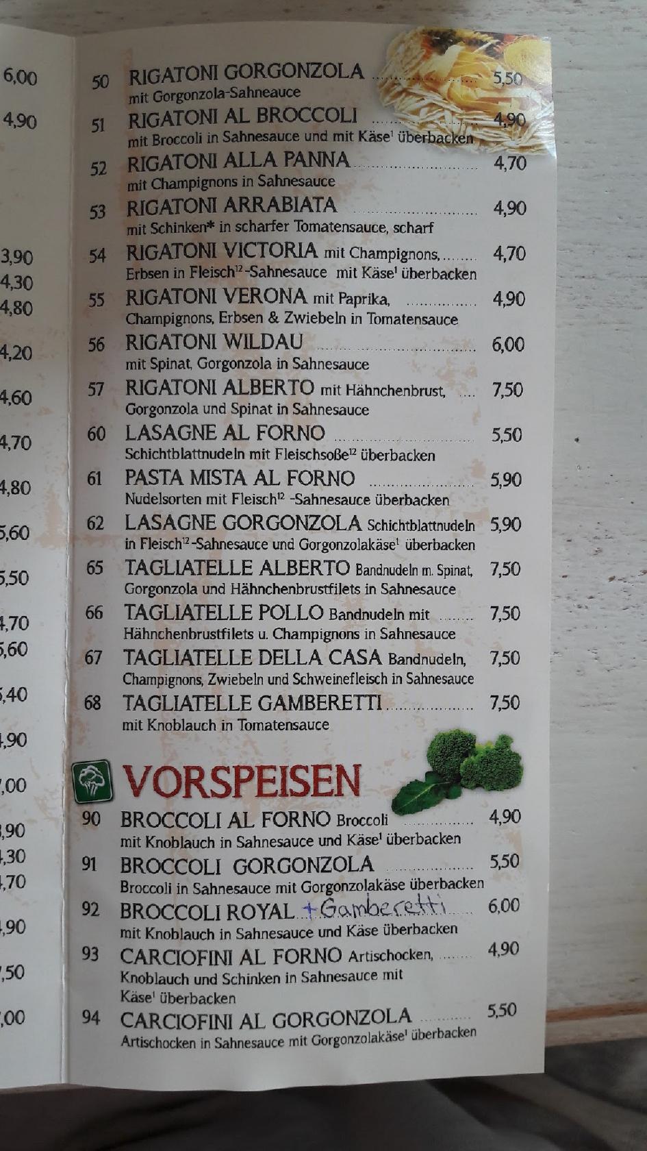 Speisekarte von Da Alberto - Pizza & Pasta, Wildau