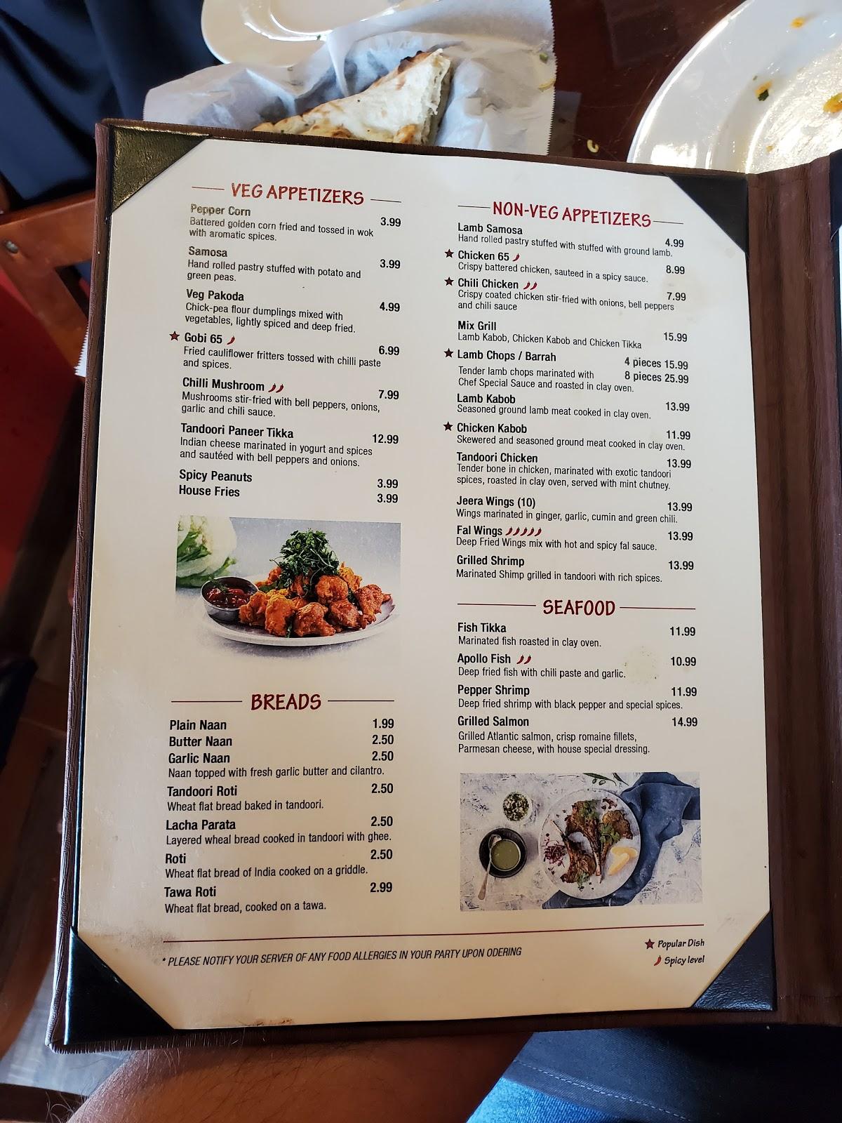 Carta del pub y bar Beer Biryani and Kabab, Katy