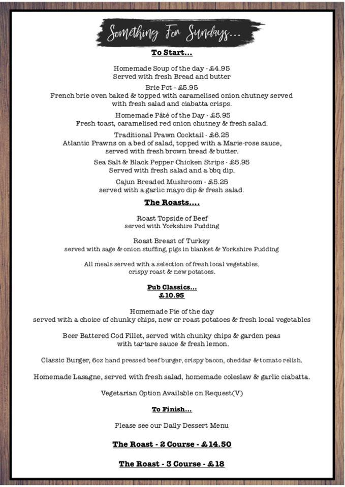 Menu at The Goat pub & bar, Peterborough