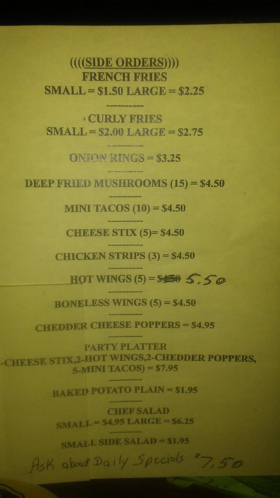 Menu at Industrial Tavern pub & bar, Centralia
