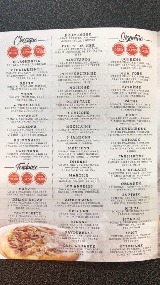 Menu at Les Délices Du Pacha fast food, Villers-Cotterêts