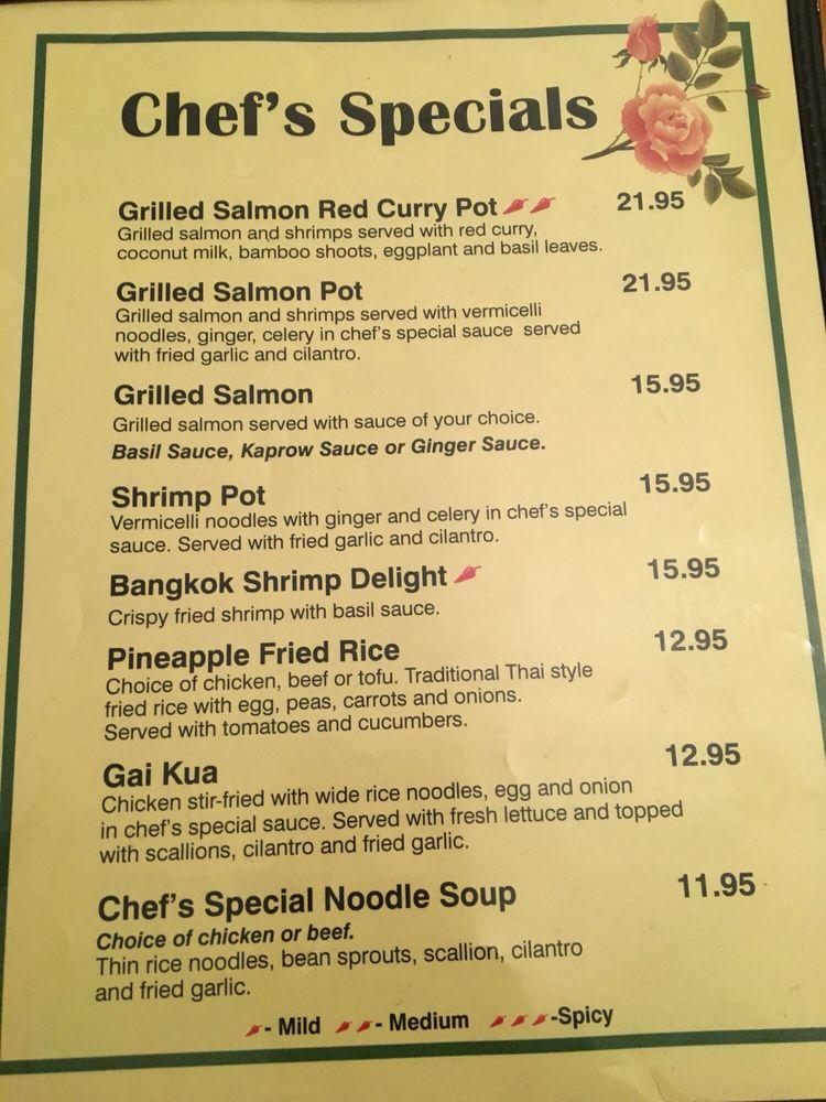 Menu at Amina Thai Rockville restaurant, Rockville