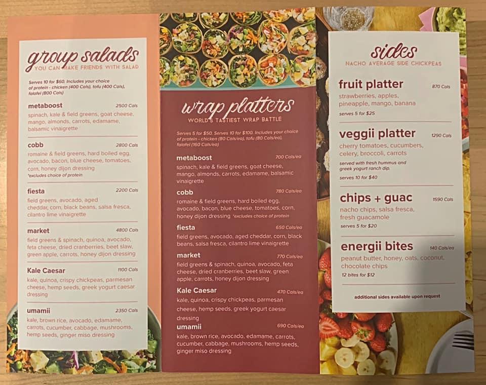 Menu at Freshii restaurant, Windsor, Dougall Ave Unit 60