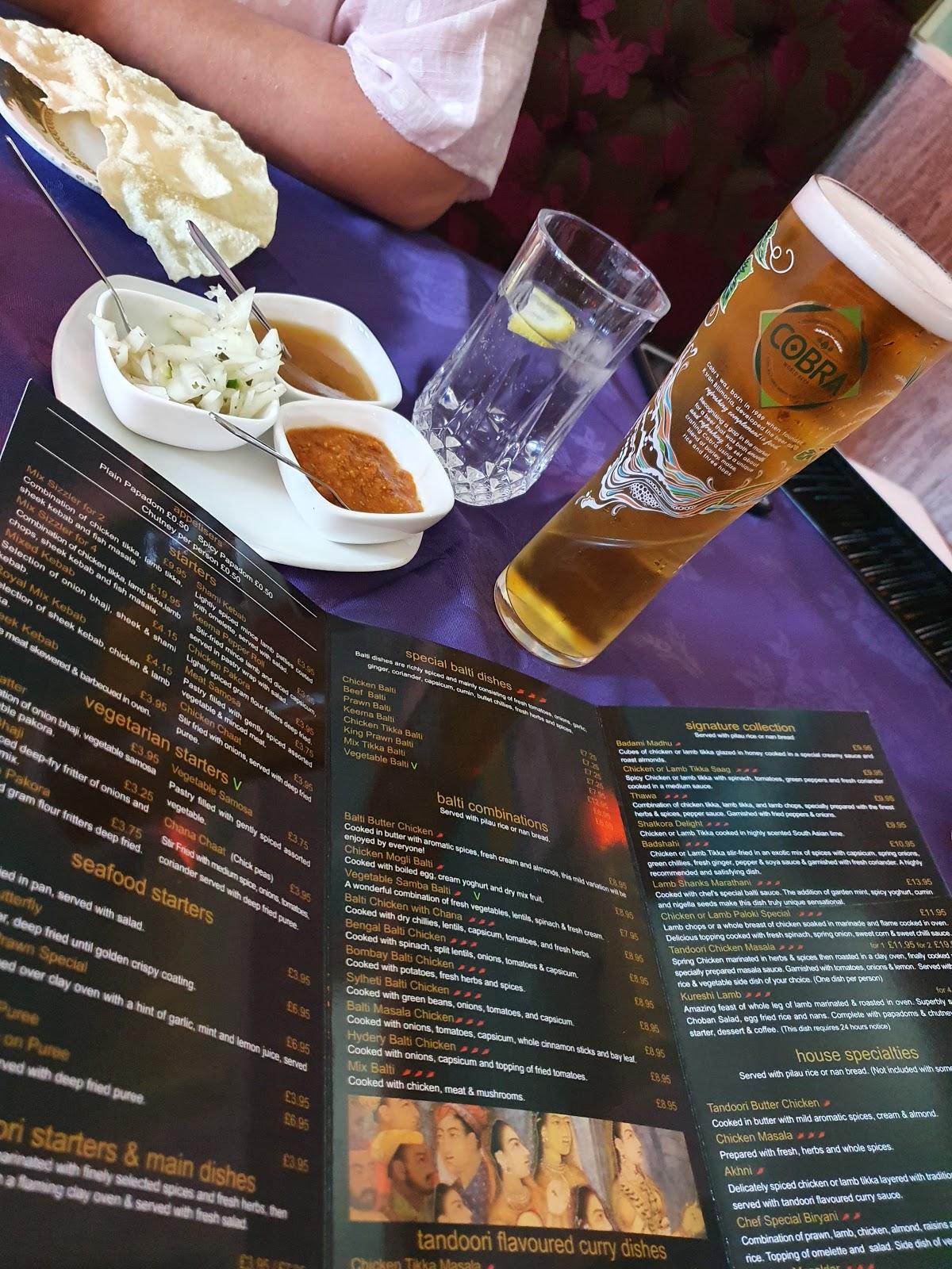 Menu at Haworth Tandoori restaurant, Haworth