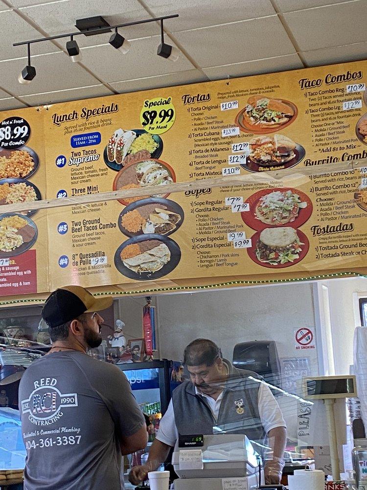 Menu at Santos Taqueria Express restaurant, McDonough