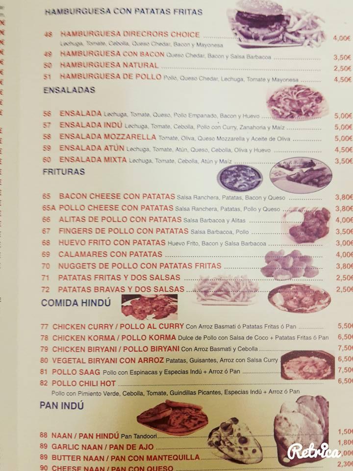 Menu at Star pizza pizzeria, Alicante