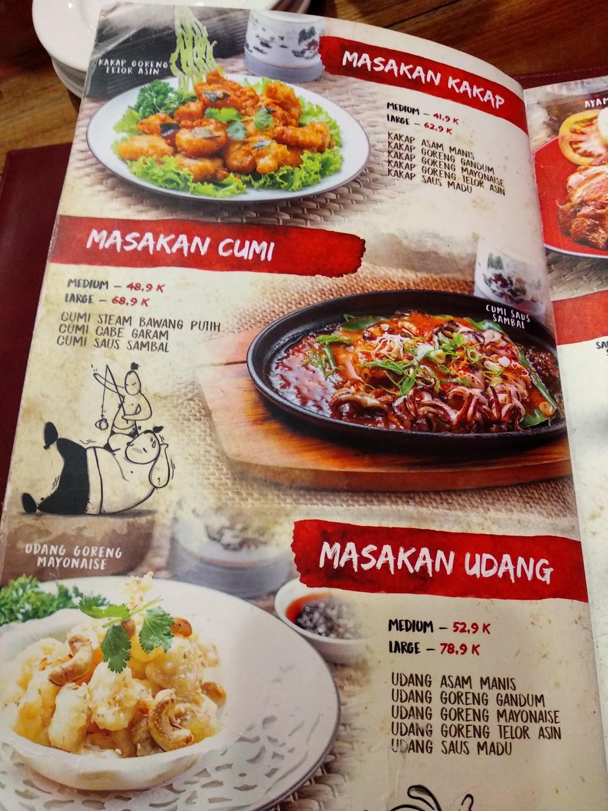 Menu at Bao Dimsum PVJ restaurant, Bandung
