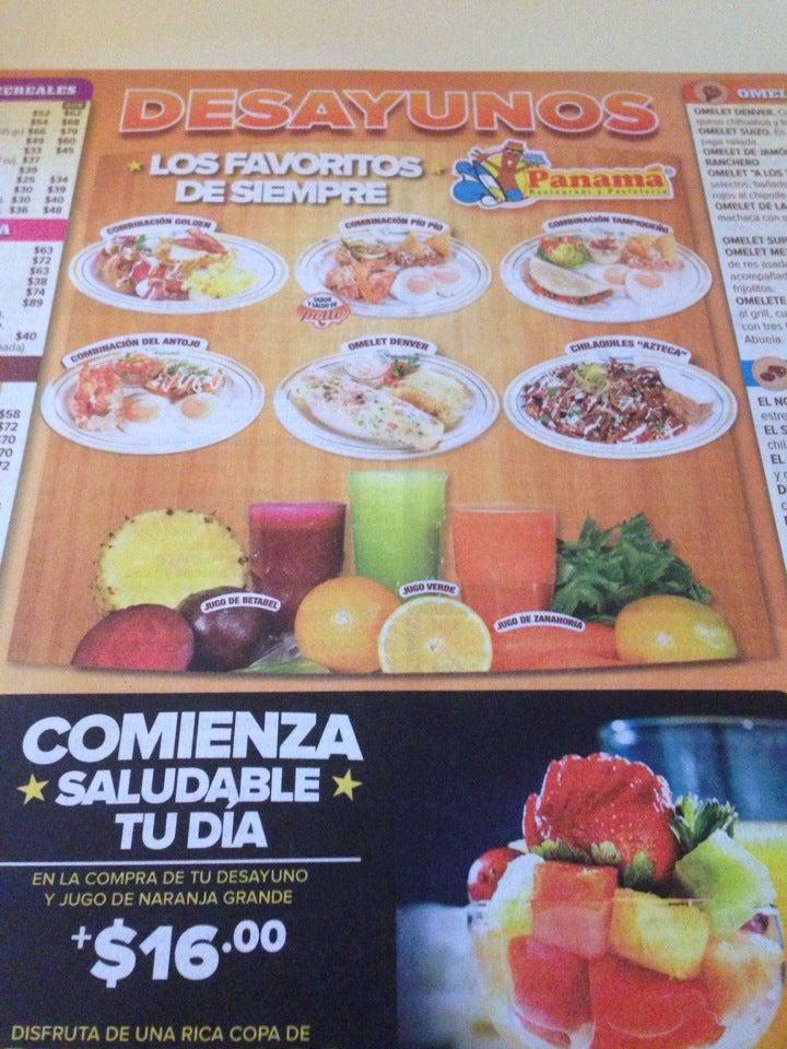 Carta de Panamá Restaurantes y Pastelerías, Mazatlán, y S/N