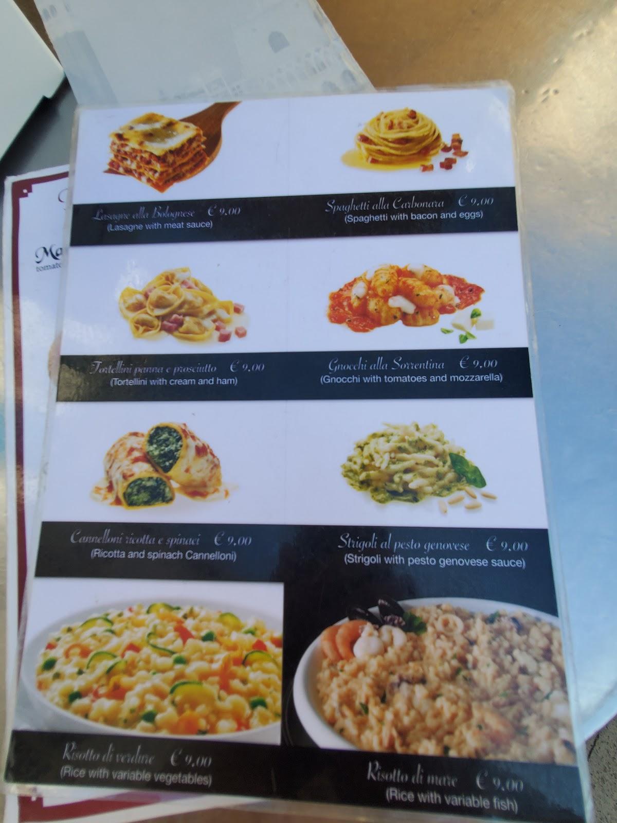 Menu at SAN MARCO 1076 pub & bar, Venice
