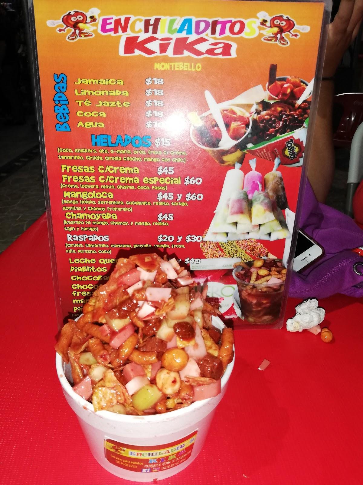 Menu at Enchiladitos Kika restaurant, Culiacán