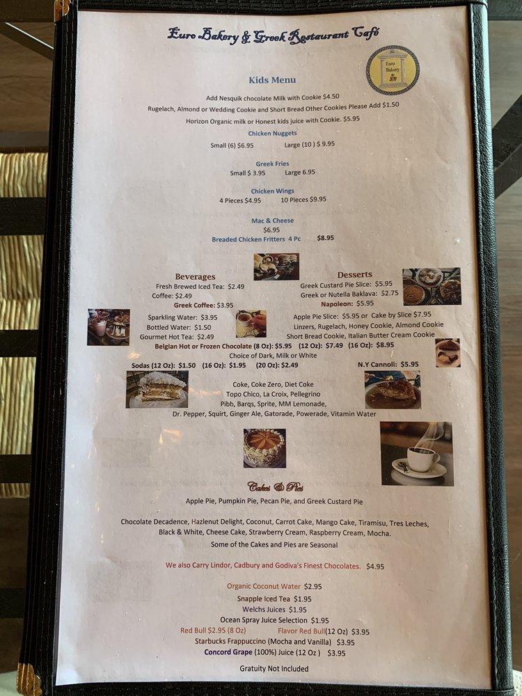 Menu at Euro Bakery, Houston, Louetta Rd