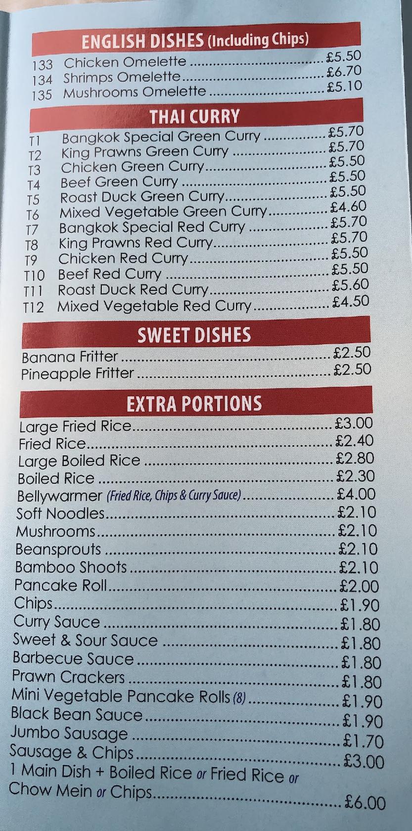 Menu at Silver Sea House fast food, Exmouth