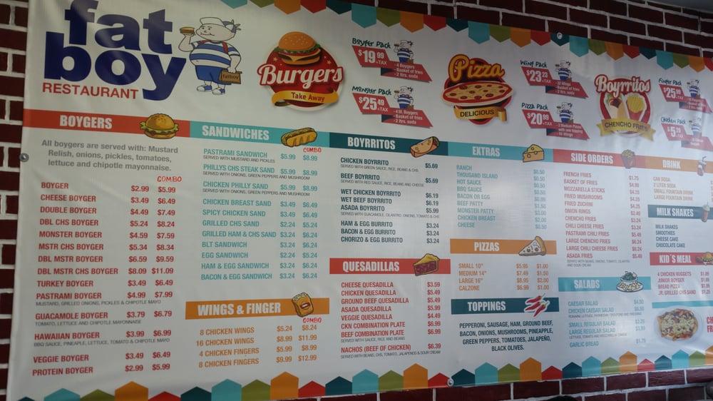 Menu at Fat Boy Restaurant, Las Vegas, Stewart Ave #107