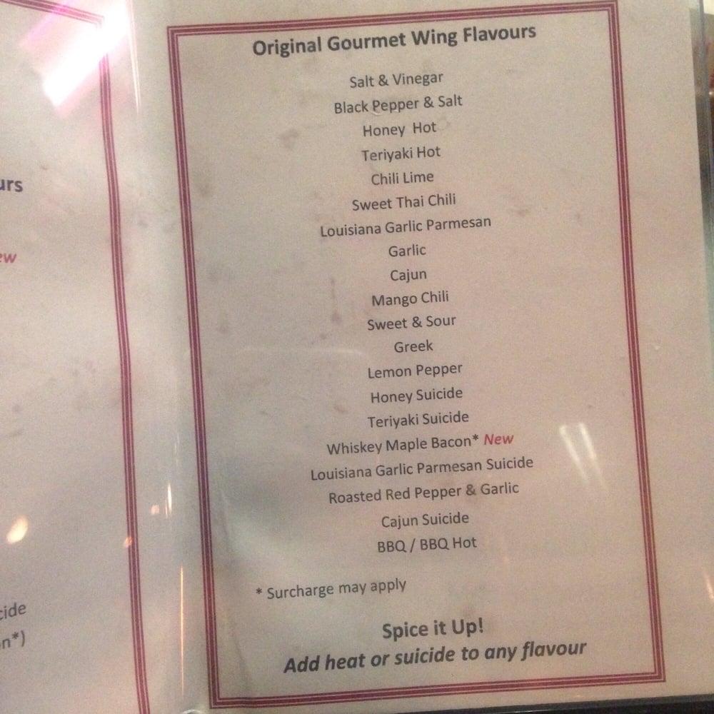 Carta de Mug Shotz Sports Bar & Grill, Calgary