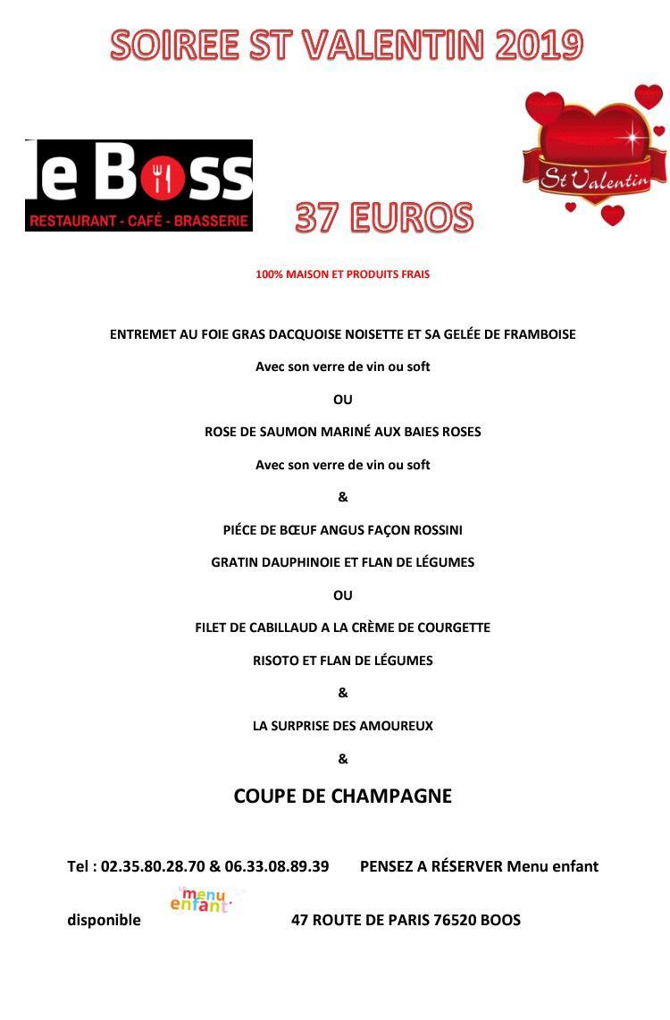 Menu at Le Boss pub & bar, Boos
