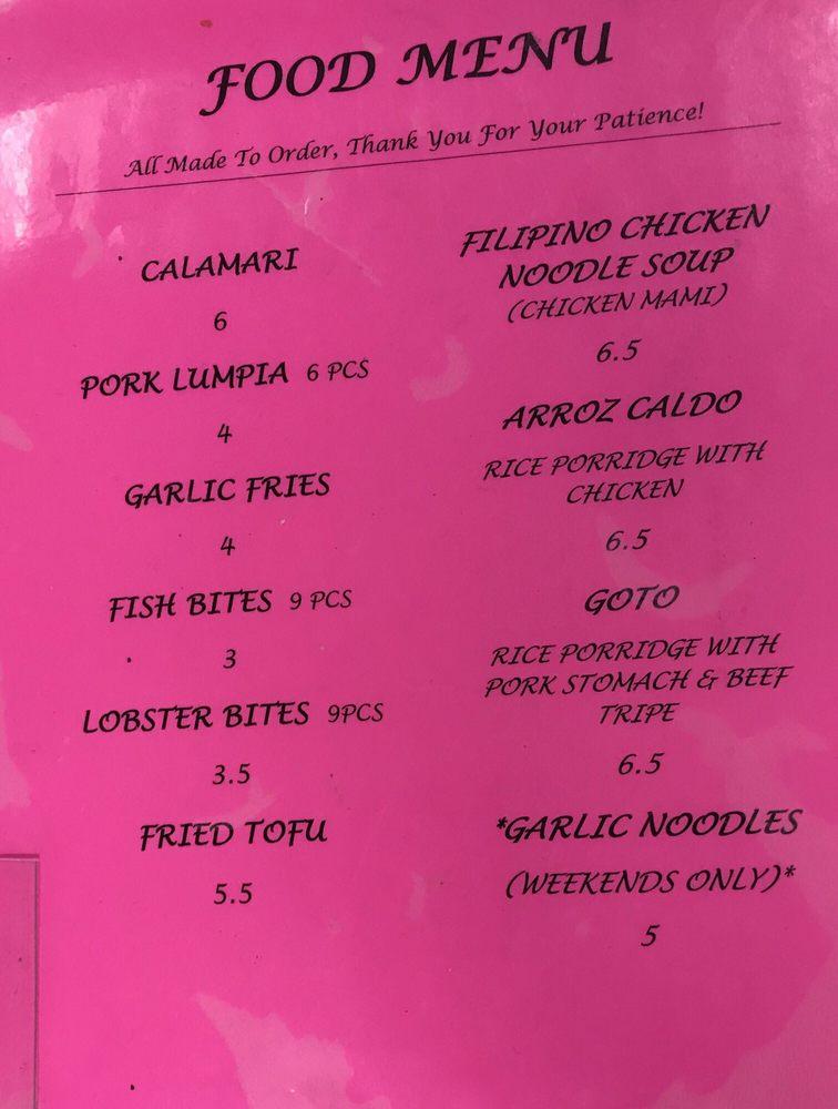 Menu at Halo Halo Bar & Boba Station, Suisun City