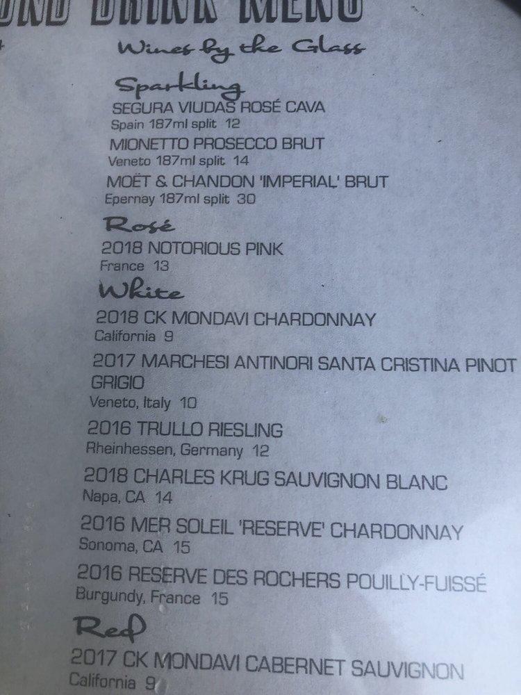 Menu at Mill Pond House steakhouse, Centerport
