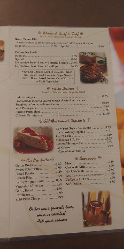 Menu at Warwick Restaurant, Newport News